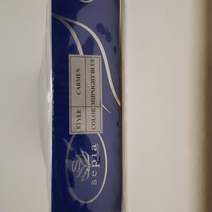 Sepia | Hair | Nwt Wig Long Length With Side Bangs Midnight Blue Color ...